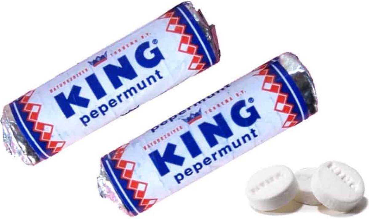 King Pepermunt Rolletjes 1 Silo à 110 stuks Snoep - Verfrisser - Frisse ...