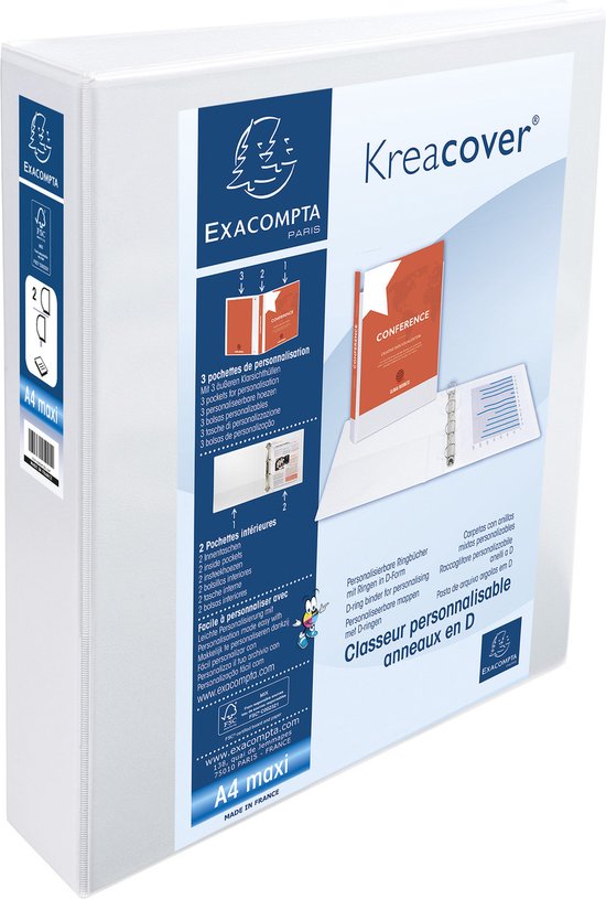 ACROPAQ - 10 x Ringband - 2-D-rings - A4 (29,7 x 21 cm), Cover ...