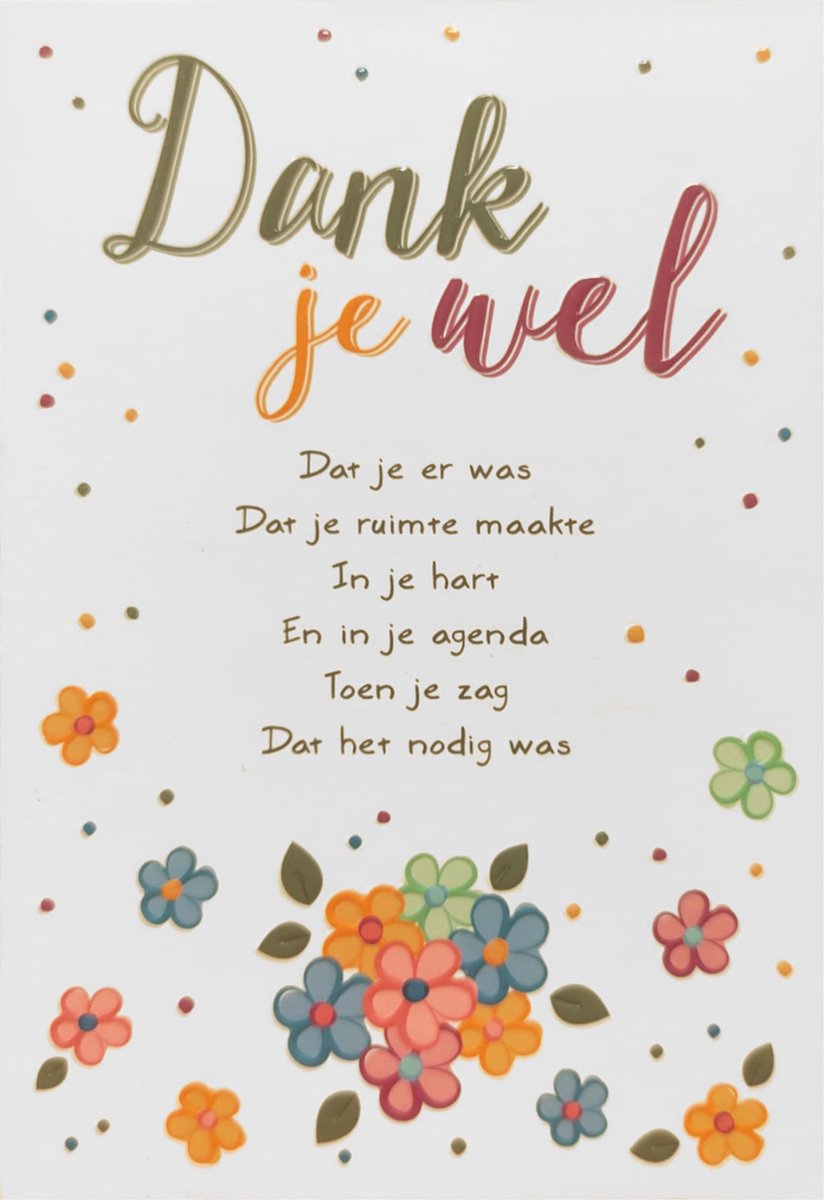 Kaart - Intense - Dank je wel - TE006-B | bol.com