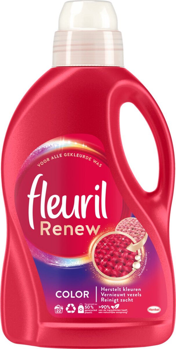 4x Fleuril Wasmiddel Renew Kleur 1,32 liter | bol