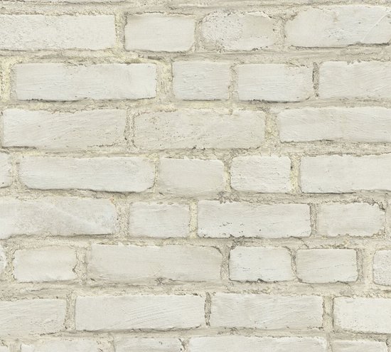 BAKSTENEN BEHANG | Industrieel - grijs wit - A.S. Création AS Neue Bude ...