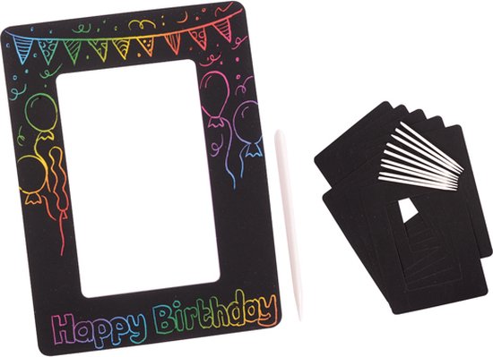 Magische scratch kaarten fotoframe set van 50 stuks | bol.com