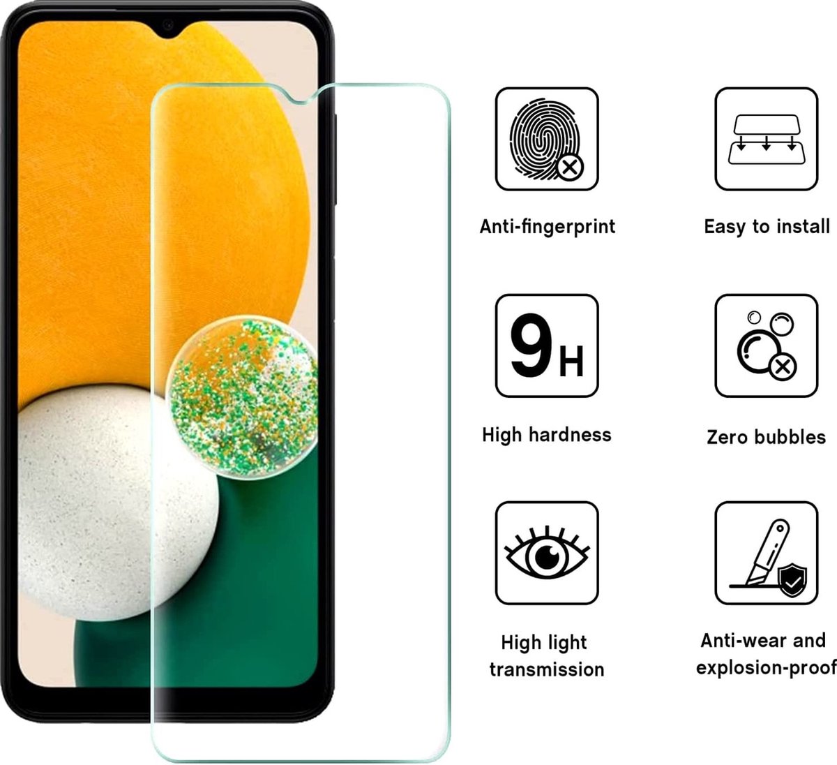 Samsung A03 Core screenprotector Beschermglas Samsung Galaxy A03 Core ...