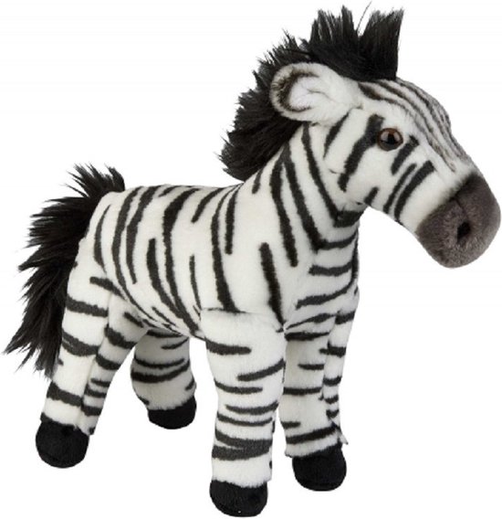 Pluche zwart/witte zebra knuffel 28 cm - Zebra Afrikaanse safaridieren ...