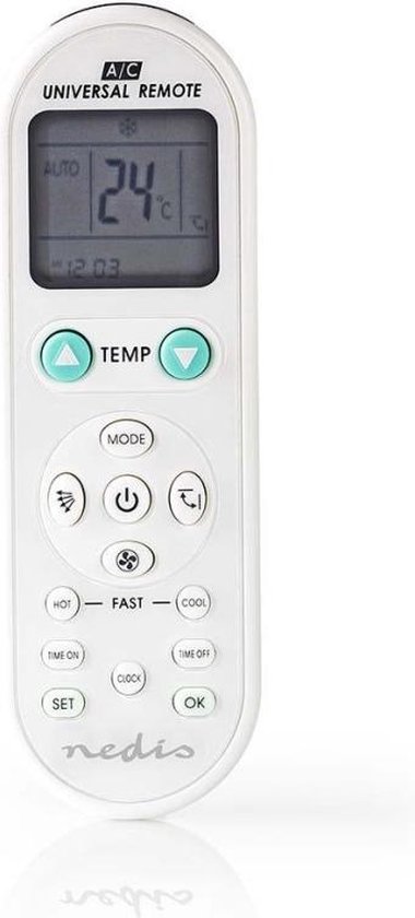 Nedis ACRC1WT Télécommande Universelle Climatisation Programmable | bol.com
