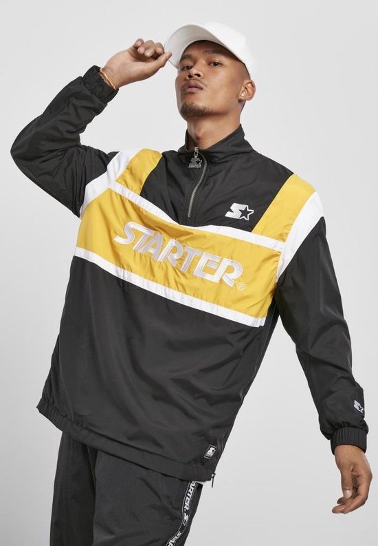 Starter Black Label - Starter Half Zip Retro Pullover Jas - L - Zwart ...