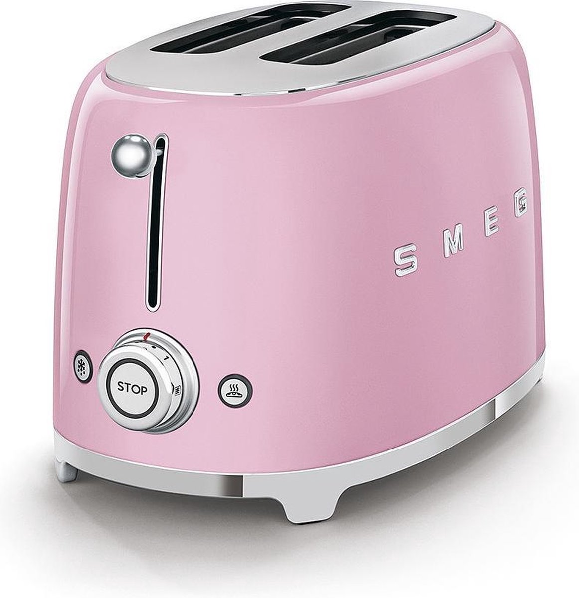 SMEG TSF01PKEU - Broodrooster - Roze - 2x2 - 950W - 6 niveaus | bol.com