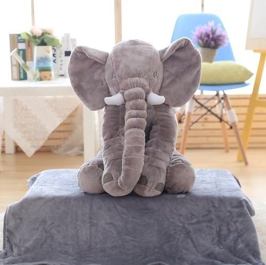 Knuffel Olifant XL 60cm - Grijs - Kraamcadeau Baby | bol.com