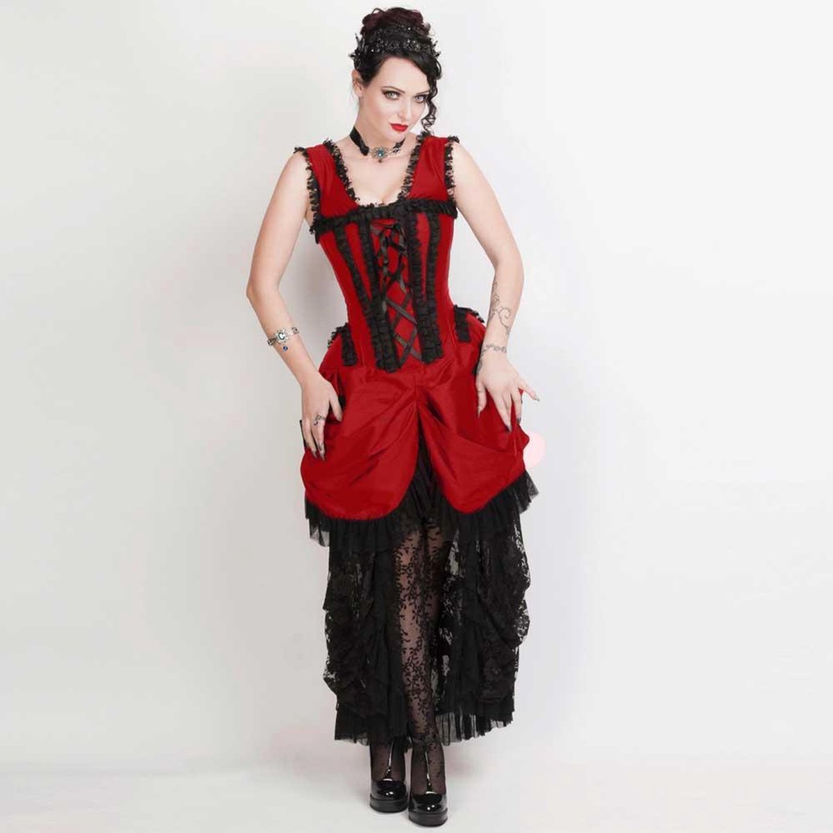 Attitude Corsets Lange korset jurk -2XL- Victorian long dress Gothic ...