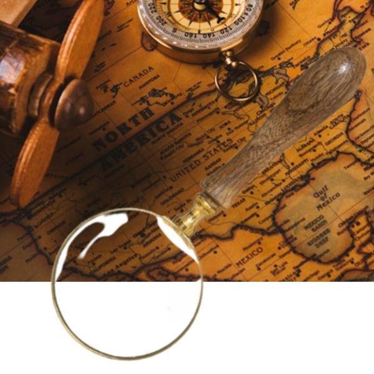 Decopatent® Antieke Loep - Vergrootglas met Mango Houten Handvat - Loep ...