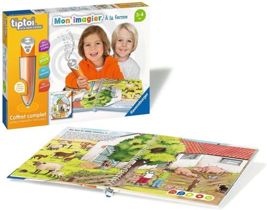 Ravensburger tiptoi® Coffret Complet Lecteur Interactif + Livre Imagier A La Ferme -... | bol.com