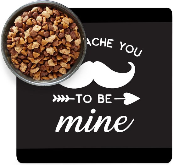 Voermat - Placemat voerbak - Placemat hond - Placemat kat - I mustache ...