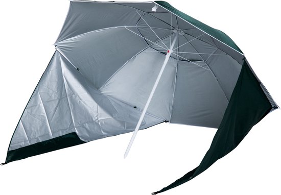 Outsunny 2-in-1 strandscherm zonnescherm strandtent windscherm 210 cm ...