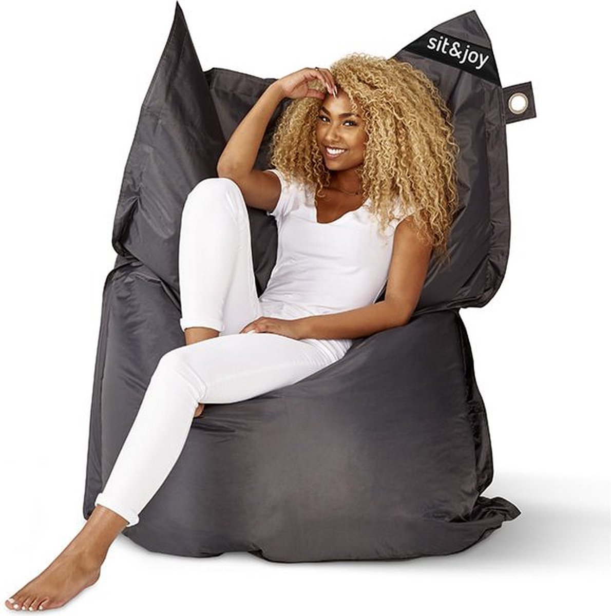 Sit&joy Largo zitzak - Antraciet - Volwassenen - Binnen en Buiten ...