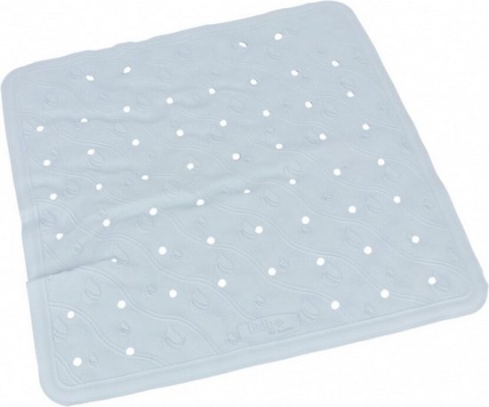 badmat anti-slip 45 cm rubber lichtblauw | bol.com