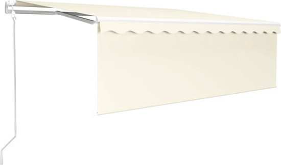 vidaXL Store automatique avec store enrouleur 4 x 3 m Couleur crème ...