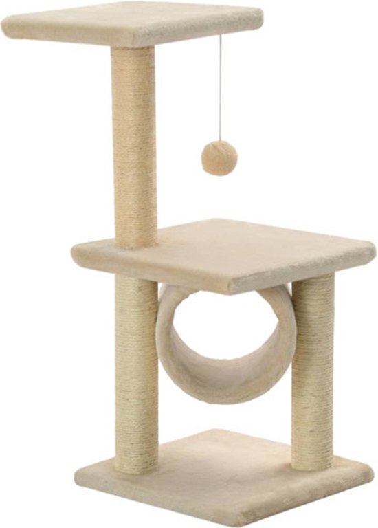VDXL Kattenkrabpaal met sisal krabpalen 65 cm beige | bol.com