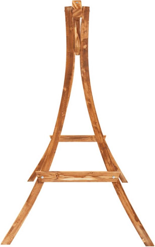 vidaXL Schommelframe massief gebogen hout met teakafwerking | bol.com