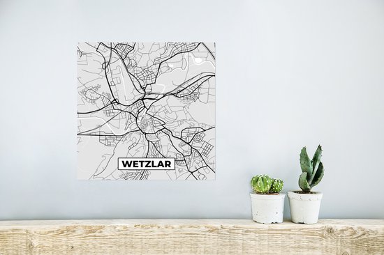 Poster Kaart - Duitsland - Plattegrond - Stadskaart - Wetzlar - 30x30 ...