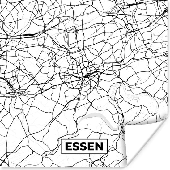 Poster Kaart - Essen - Plattegrond - Stadskaart - 30x30 cm | bol.com
