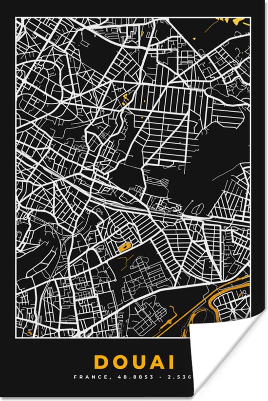 Affiche France - Douai - Plan de ville - Plan - Plan d'étage - 20x30 cm ...