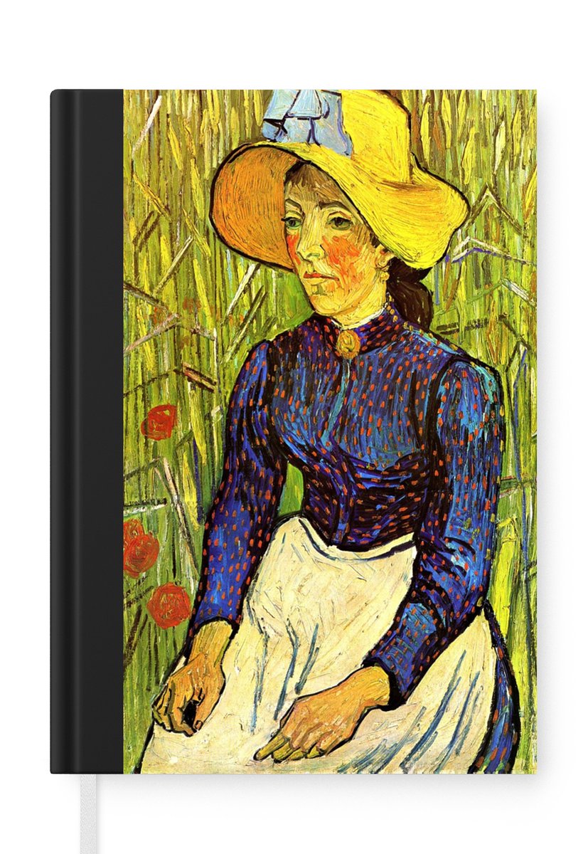 Carnet - Cahier d'écriture - Paysanne au chapeau de paille jaune - Vincent van Gogh -... | bol.com