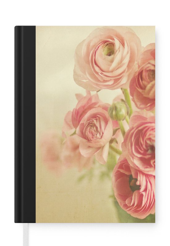 Carnet - Cahier d'écriture - Image floue de renoncules roses - Carnet ...