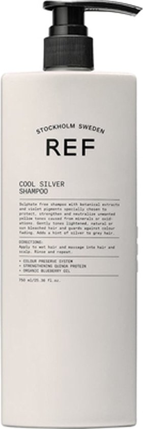 REF Cool Silver Shampoo 1000 ml - Zilvershampoo vrouwen - Voor Gekleurd ...