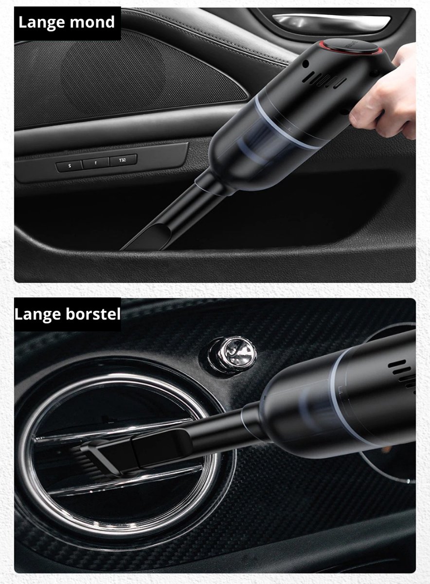 Thuys Auto stofzuiger - Autostofzuiger Draadloos - Kleine Stofzuiger ...