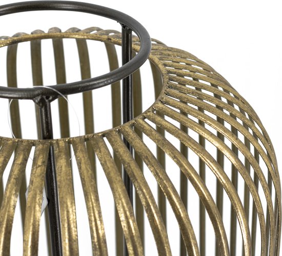 Staande lamp - goud - metalen staande lamp - 28x28x64cm | bol.com