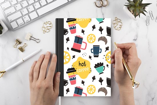 Carnet - Cahier - Patrons - Café - Petit déjeuner - Croissant - Carnet ...