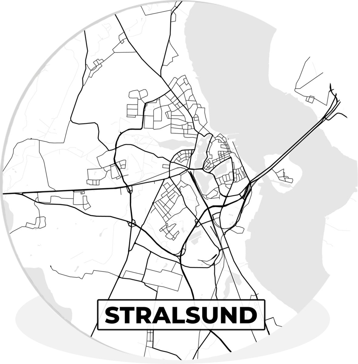 Wall Circle - Wall Circle Indoor - Stralsund - City Map - Map - Map ...