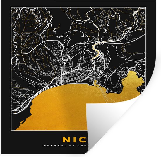 Stickers Stickers muraux - France - Nice - Carte - Plan de la ville ...