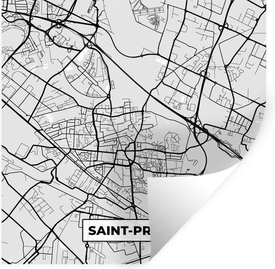 Stickers muraux - Saint-Priest - Carte - France - Carte - Plan de ville ...