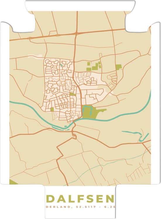 Verwisselbare print voor Fotokoffer - Plattegrond - Kaart - Dalfsen ...