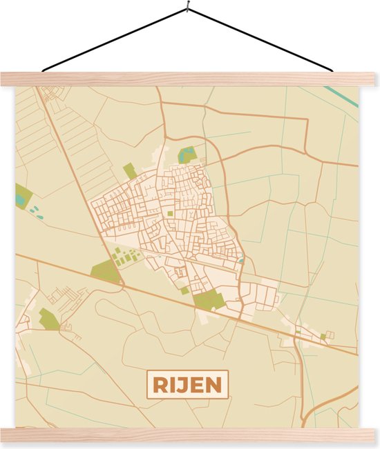 Posterhanger incl. Poster - Schoolplaat - Rijen - Kaart - Vintage ...