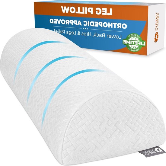 Half Moon Bolster Kussen Semi-Roll - Kniekussen voor Zijslapers - Beenverhoging -... | bol