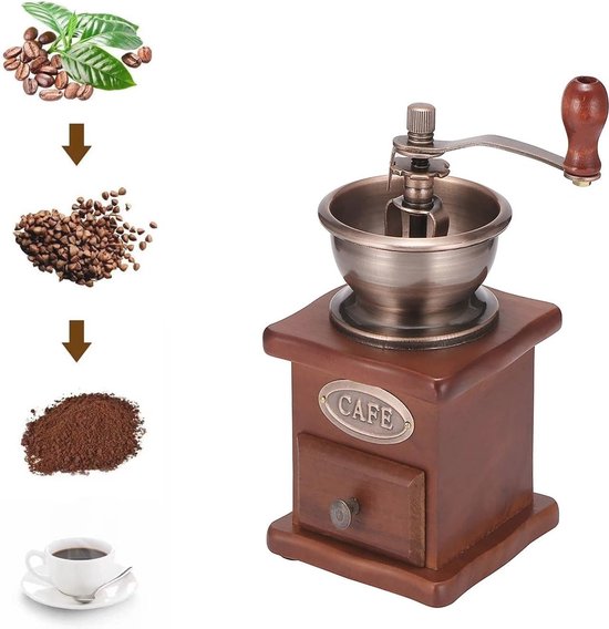 Retro Handmatige Koffiemolen - Verstelbare Fijnheid voor Versgemalen ...