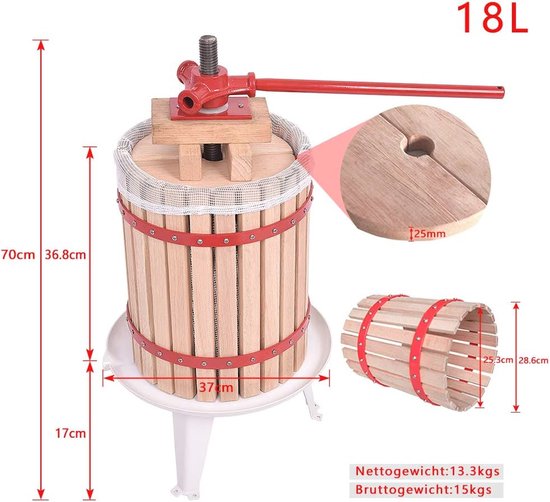 Mobiele Handpers voor Fruit - Persen, Pureer en Maak Zelf Sappen en ...
