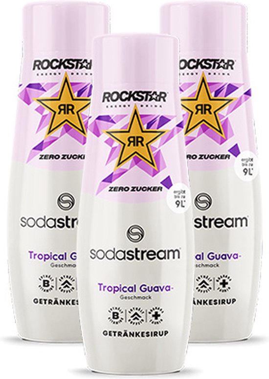 Sodastream - Rockstar Tropical Guava Zero Siroop - 3x 440ml | bol