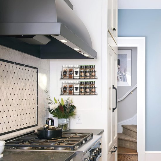 Set van 2 Kruidrekken voor Muur - Metaal, Zonder Boren, Met ...