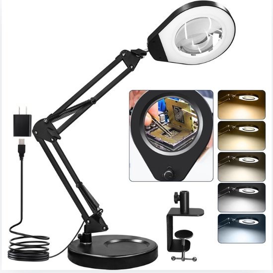 Vloer Loeplamp - Met Verlichting - Verstelbaar - Met Standaard ...