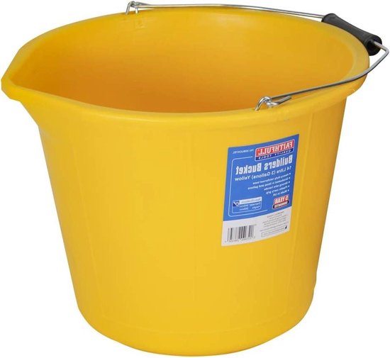 3 liter 15 liter emmer geel met hengsel - FAI3GBUCKYEL bath bucket | bol