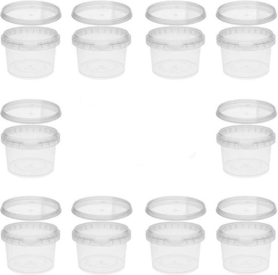 Plastic beker met deksel 280 ml BPA-vrij voedselveilig incl. 1 schepje ...