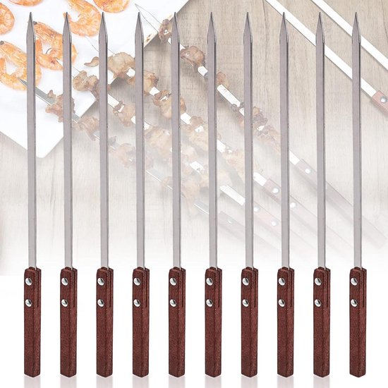 Grillspiesen van roestvrij staal - Adana-spiesen - 10 stuks - 40 cm ...