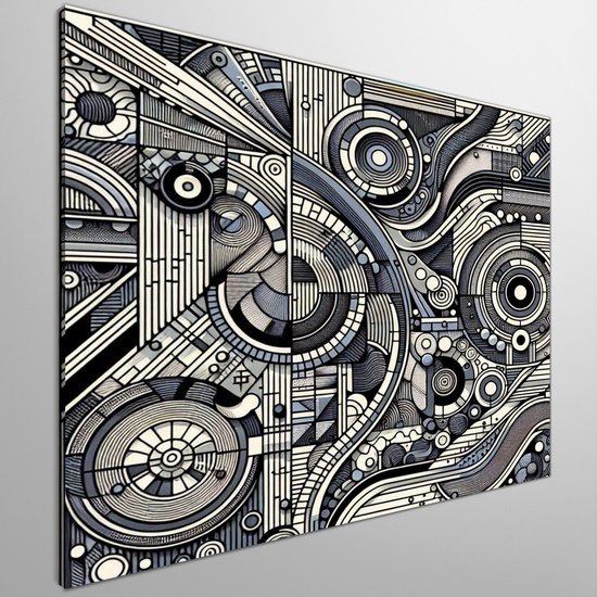Modern relief schilderij | Innovatief 3D-kunstwerk dat een moderne ...