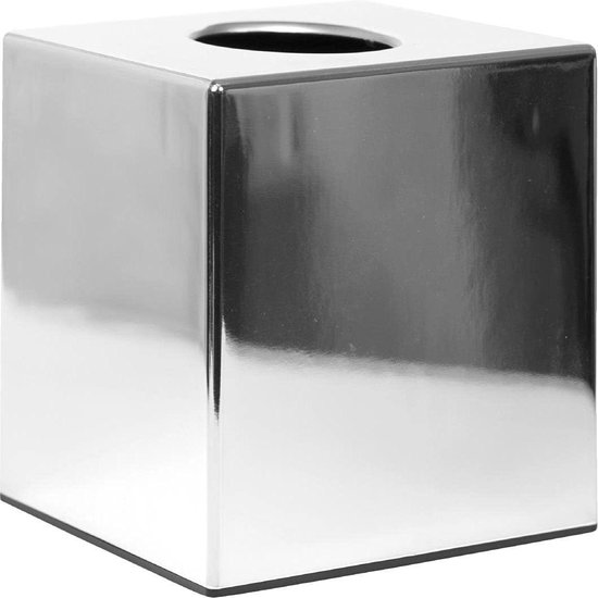 Chrome Cube Tissue Houder - Chrome Tissue Houder - 120x130cm Zilver | bol
