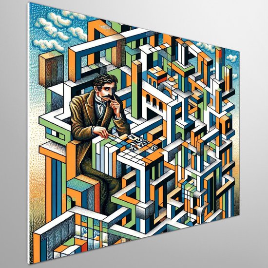 Pixel art escher schilderij | Escheriaanse pixelkunst: een ...