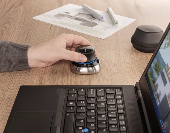 3Dconnexion SpaceMouse muis Kantoor RF Wireless + Bluetooth + USB Type ...