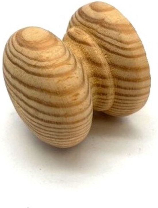 Houten knop Grenen rond met stift Groot 45mm | bol